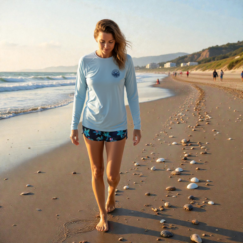 Arctic Blue UPF 50+ Sun Protection LS Kraken wms – Island Surf Company