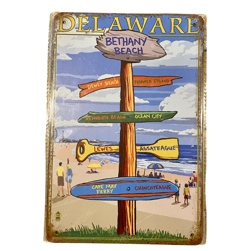 Vintage Surf Signs TIN SIGN Surfs Up Metal Décor Wall Art Surf Shop